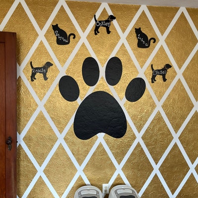 Large Paw Print Wall Decal Decor - Etsy