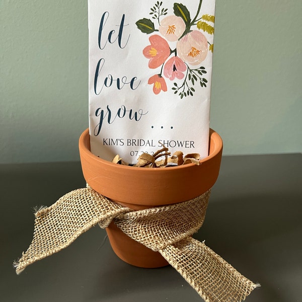 Baby Shower Seed Packet Favors, Baby Shower Favors, Baby in Bloom, Let ...