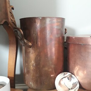 Antique French Daubiere Roasting Copper Cookware Lid Pan Pot - Etsy