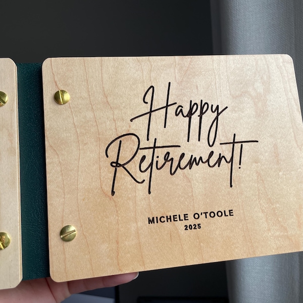 Happy Retirement Memory Book, Personalized Retirement Gift for Him or ...