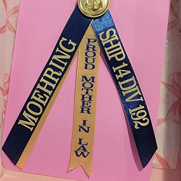 Navy Graduation Pin PIR Personalized Ribbon - Etsy