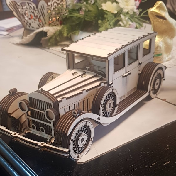 Classic Car Laser Cut File | Vintage Wooden Model | Digital Download ...