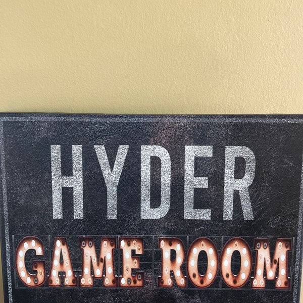 Custom Game Room Sign, Arcade Sign, Custom Name Sign, Family Name Sign ...