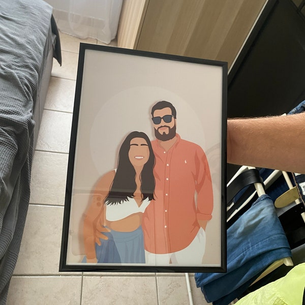 Minimaliste Personalised Portrait, Custom Illustration Faceless, Custom ...