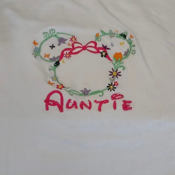 Floral Minnie Spring Wreath Machine Embroidery Design. Perfect for ...
