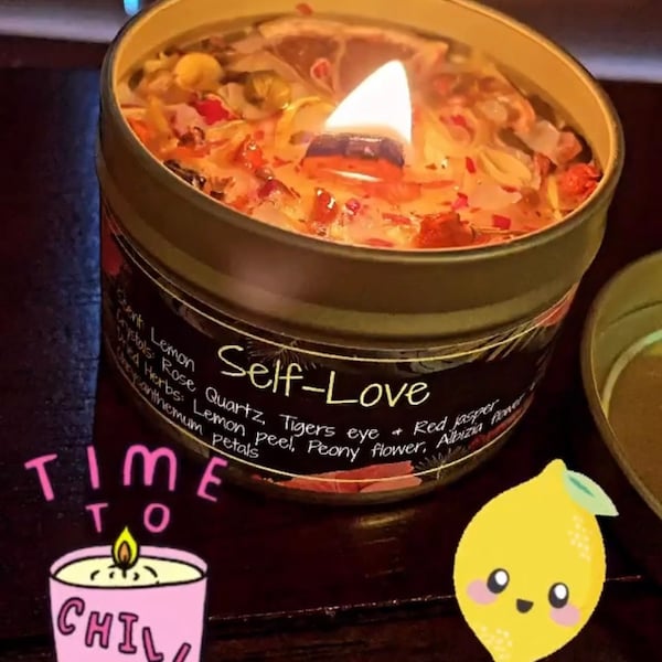 Self-love Herbal Candle | Healing Candles | Self Care Candles ...