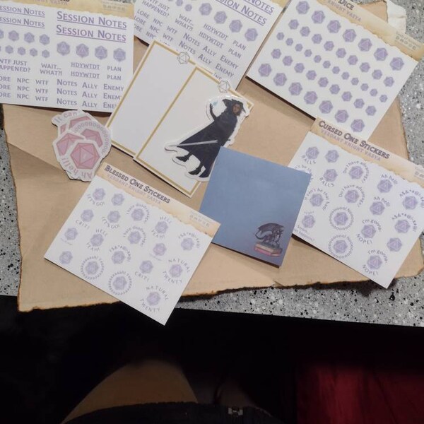 Blessed One Dice Stickers - Night as Nyx | Fantasy TTRPG Nat 20 Planner ...