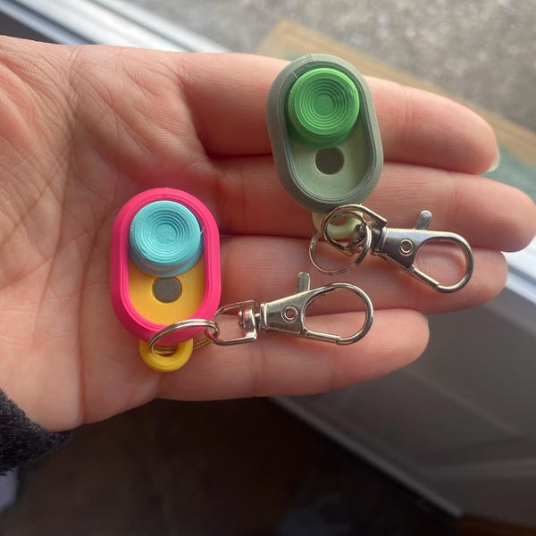 3D Printed Customizable Keychain Magnetic Haptic Slider Fidget Toy ...