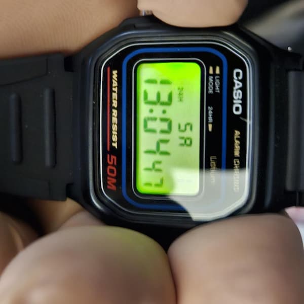 Casio A158W Modified With Rainbow Digits on Mirrored Lcd (v2.0) - Etsy