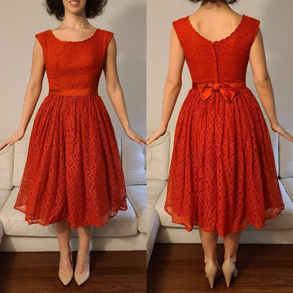 1950s Pastel Floral Dress, 50s Fall Dress, 1950s Autumn Dress, 1950s XS ...
