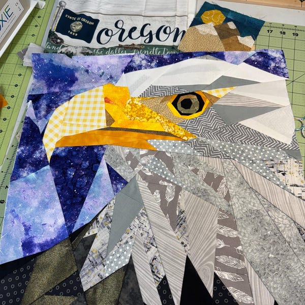 Bald Eagle Fpp--animals of Strength--north America--paper Piecing Quilt ...