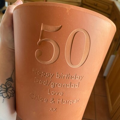 Personalised Birthday Flower Pot - Etsy UK