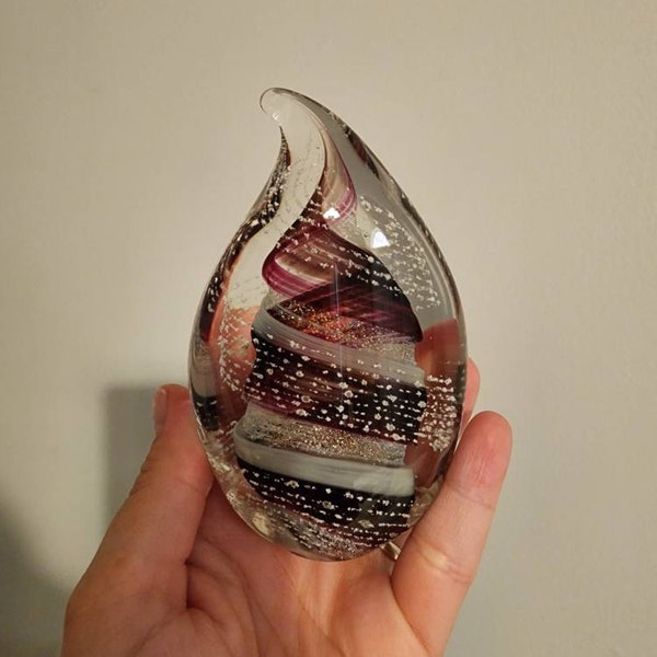 Memorial Glass Heart Paperweight, Cremation Ashes, Pet, Contact Us at ...