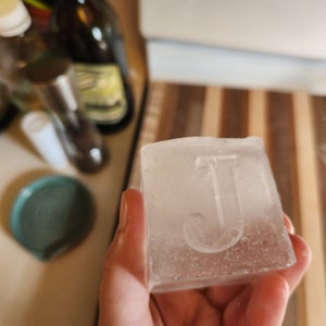 Monogram Whiskey Ice Cubes, Personalized Ice Mold, Custom Silicone Ice ...
