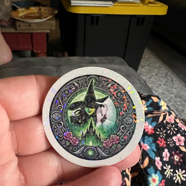 Wicked Sticker, Movie Wicked Sticker, Elphaba and Galinda, Laptop ...