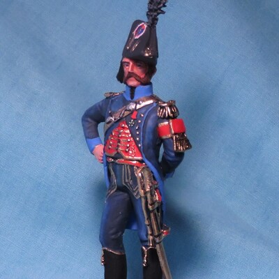 Napoleonic Red Lancers Figure, Painted Napoleonic Miniature 1/30 Scale ...
