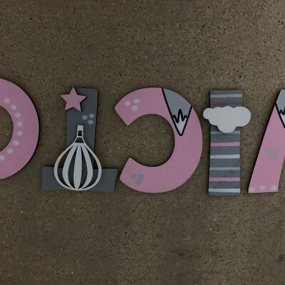 Wooden Letters Children's Room Door Names - Etsy