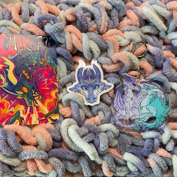 Snowfox and Snowflake Wings of Fire WOF Acrylic Charm - Etsy