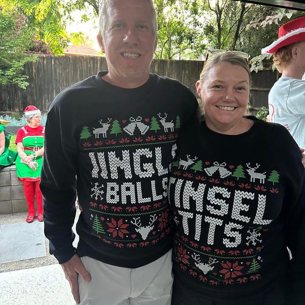 Funny Couples Ugly Christmas Sweater, Couples Matching Ugly Christmas ...