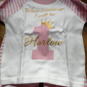 Personalised 1st Birthday Pyjamas Baby Girl Pjs Swan Theme - Etsy