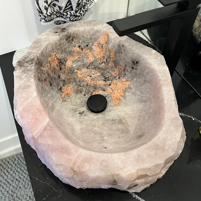 Rose Quartz Natural Sink - Etsy