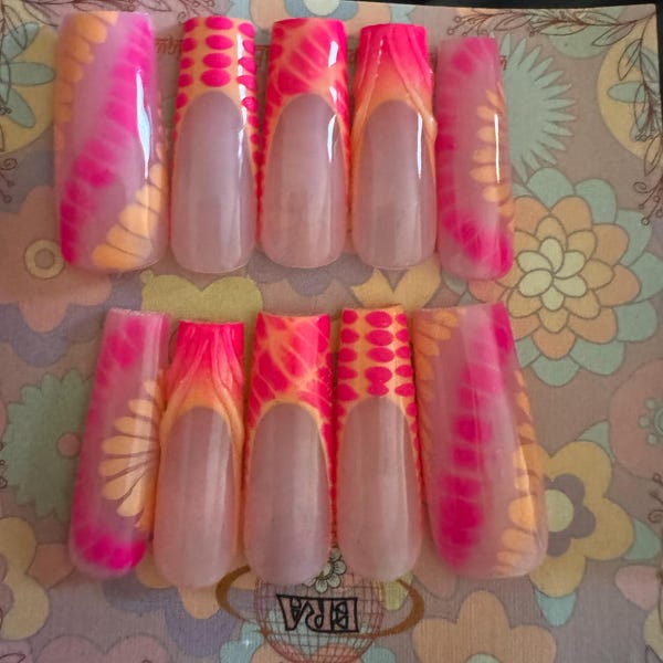 Luxury Custom Nails/free Style/long Nails/ Chrome Nails/trendy Nails ...