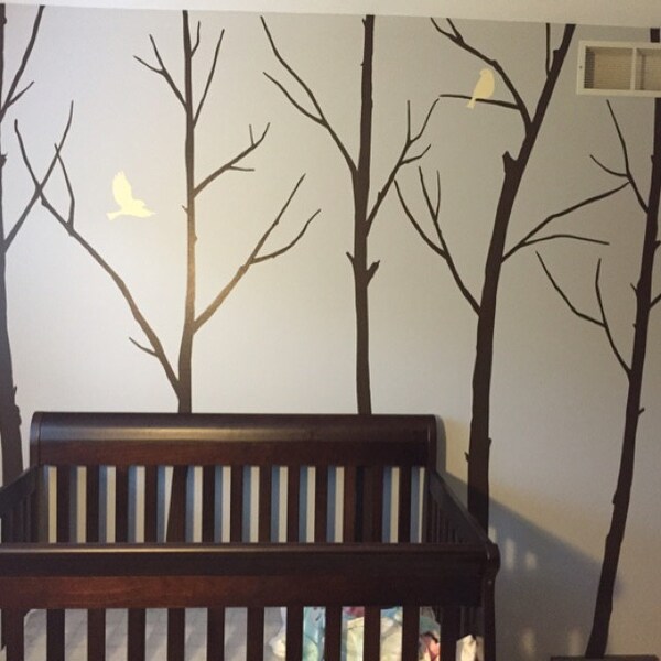 Tree Wall Decal Wall Stickers Winter Tree Decal Wall Decals - Etsy