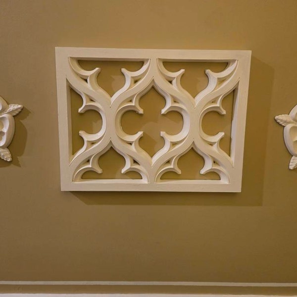 Wood Carved Gothic Tracery Screen Panels for Furniture, Window and ...