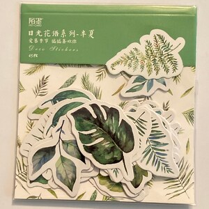 45 Pcs Tropical Leaves Sticker, Plants, Scrapbook, Junk Journal Kit ...
