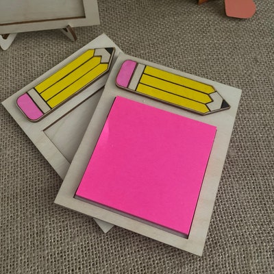 Sticky Note Pad Holder SVG Bundle of 16 Note Pad Holders SVG Laser Cut ...