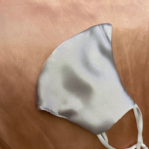 Silky Satin Classy Face Masks 2layers With Nose Wire and Adjustable ...