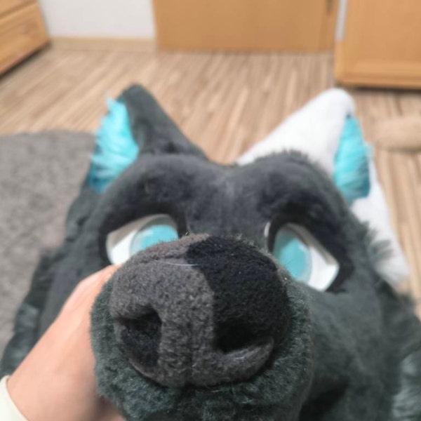 Fursuit Nose Pattern and Tutorial - Pickable Plush Dog Snout W ...