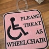 Treat as Wheelchair Sign, Disabled Buggy Tag, Wheelchair Pram Clip ...