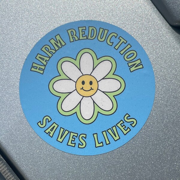 Harm Reduction Saves Lives Sticker | Addiction Recovery Bumper Sticker ...