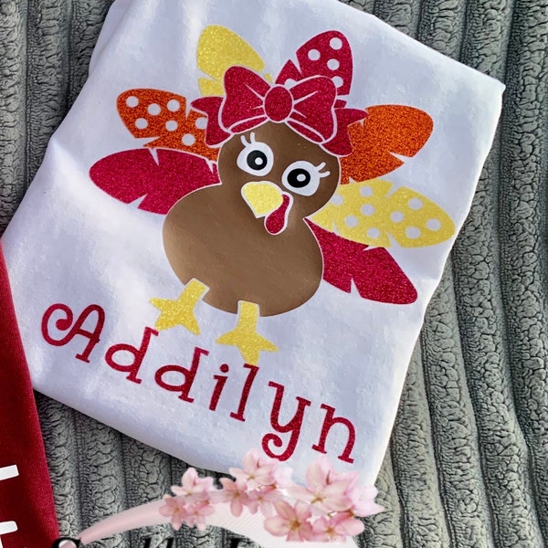Girl Turkey Svg, Thanksgiving Svg, Dxf, Eps, Png, Fall Cut Files, Cute ...
