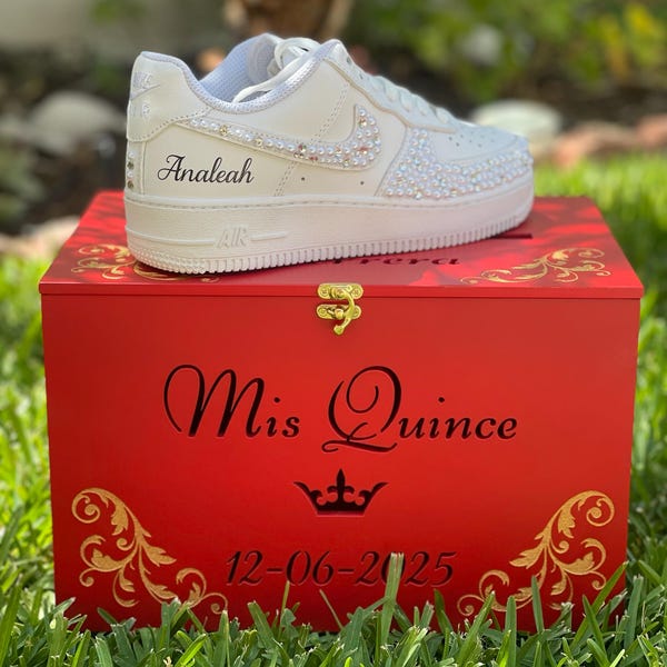 Personalised Quinceañera Red Card Box, Boho Post Box, Money Box, Rustic ...