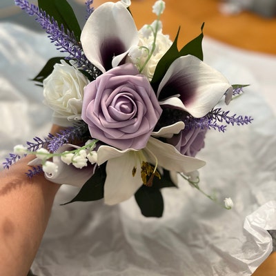 White Wedding Cake Topper and Cluster White Cake Flowers - Etsy