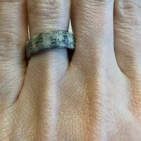 Paper Wedding Bands With Silver Sleeve, Recycled Paper Ring, Unique ...