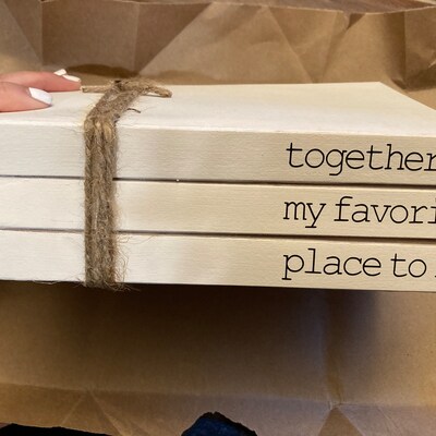 Custom Book Stack Centerpiecewedding & Home Decormade With Real Booksliterary Wedding ...