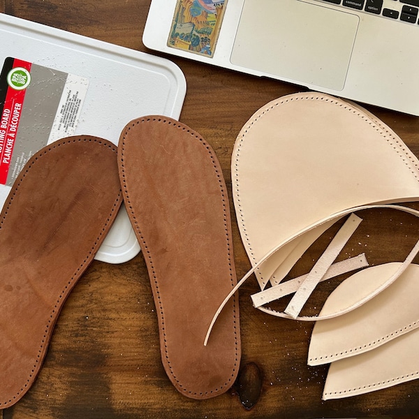 Leather Sandals Printable Pattern DIY Learn Handcrafting Shoemaking ...