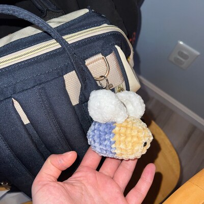 Crochet Blue and White Bee Jooby Hoo-bee School Spirit - Etsy