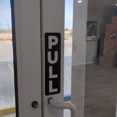 Push or Pull Door Decal / Weatherproof Vinyl Lettering - Etsy