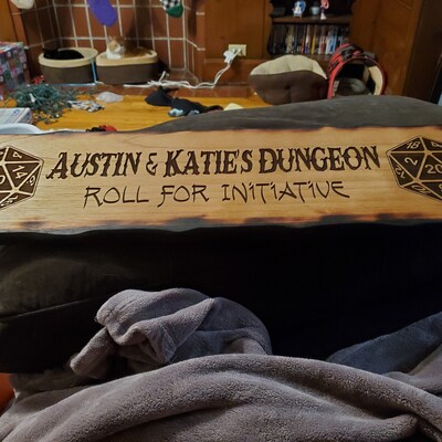 Personalized Rustic Dnd Wood Sign Dungeons and Dragons - Etsy