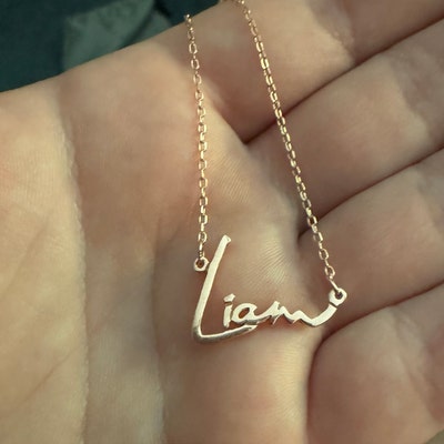 Custom Name Necklace Minimalist Name Necklace by Caitlynminimalist Gold ...