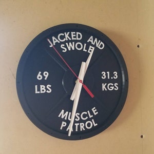 Weight Plate Custom Text Clock Customizable 3D Printed Gift for Workout ...