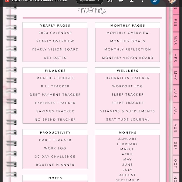 Editable Yearly Planner, Printable Yearly Overview on One Page, Year at ...