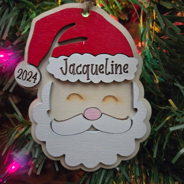 Personalized Santa Christmas Ornament | Baby's First Christmas ... Personalized Santa Christmas Ornament | Baby's First Christmas ...