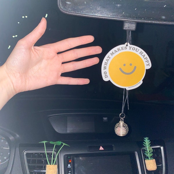 Air Freshener: Smiley Face Do What Makes You Happy Car Air Freshener ...