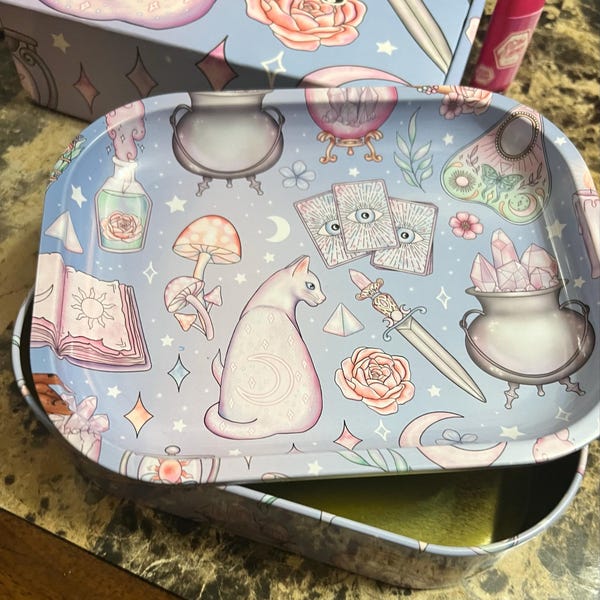 Mystery Rolling Trays - Metal Rolling Tray - Unique Design Tray - Small ...