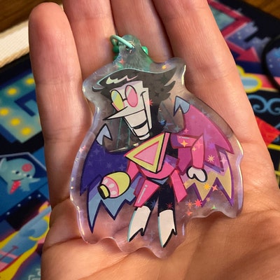 Spamton NEO Deltarune Holographic Keychain Acrylic and Epoxy Charm 2.5 ...
